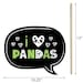 Funny Party Like a Panda Bear Photo Booth Props Panda Photo Booth Prop ...