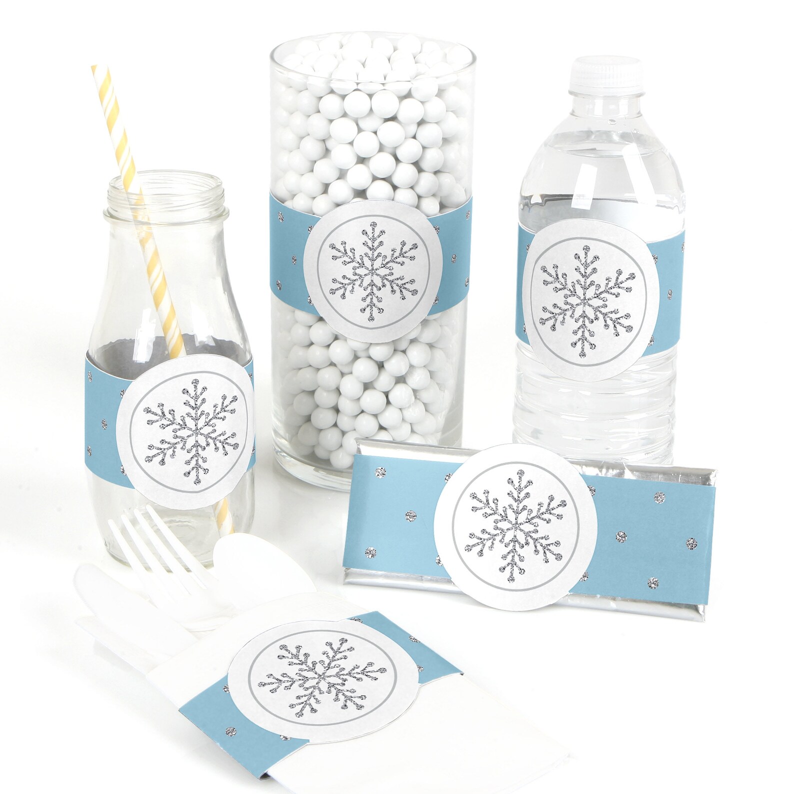 Winter Wonderland DIY Party Supplies Snowflake or Holiday - Etsy