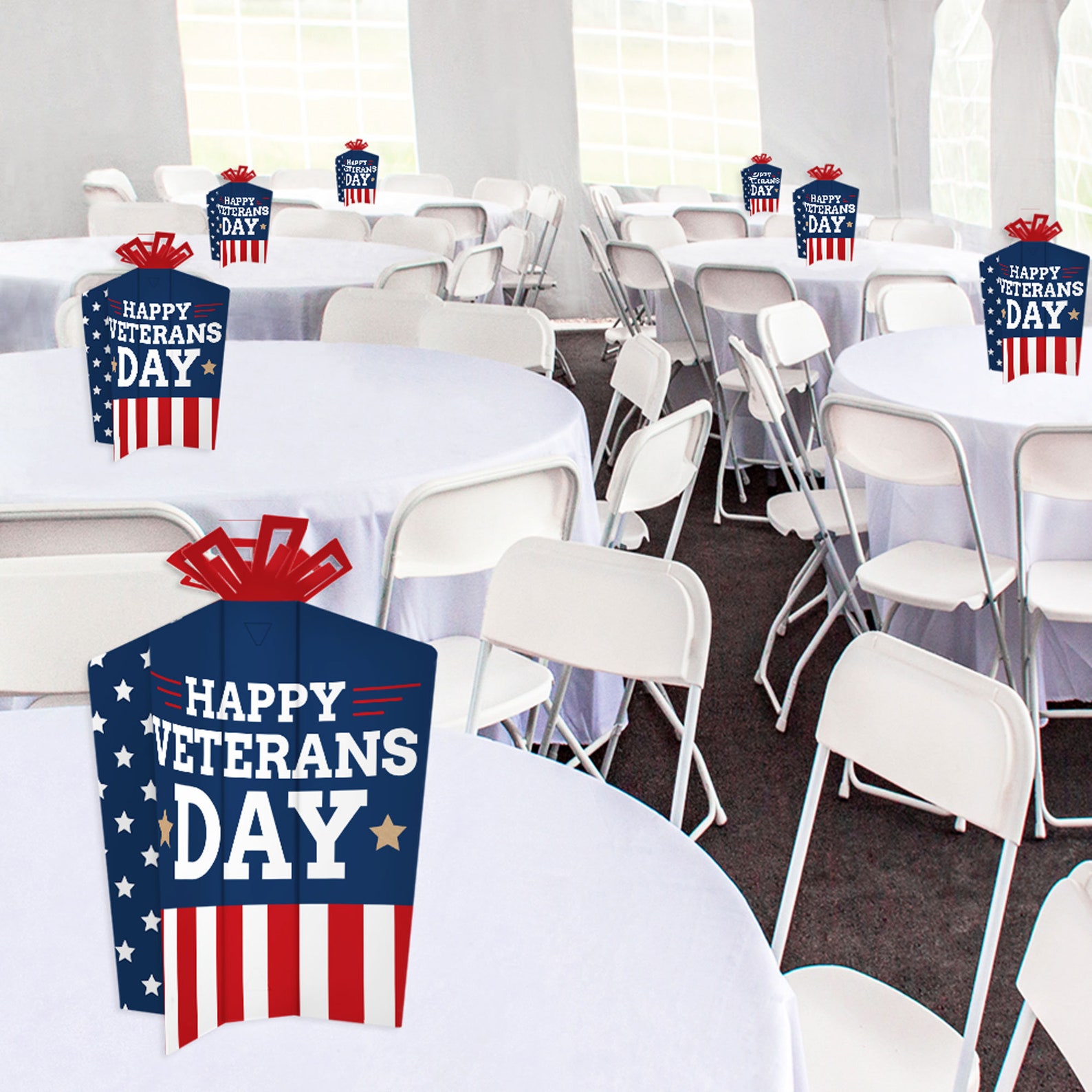 Happy Veterans Day Table Decorations Patriotic Fold and - Etsy