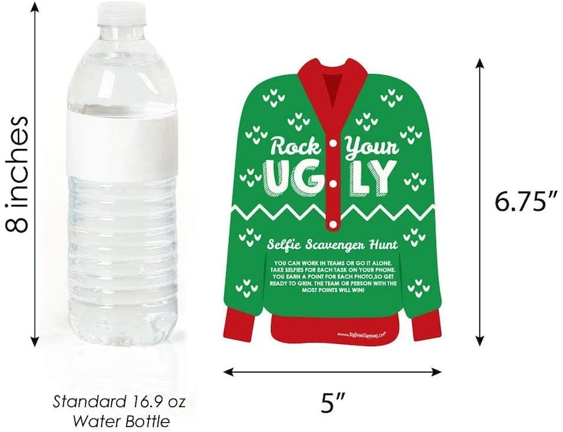 Ugly Sweater Selfie Scavenger Hunt Holiday and Christmas - Etsy