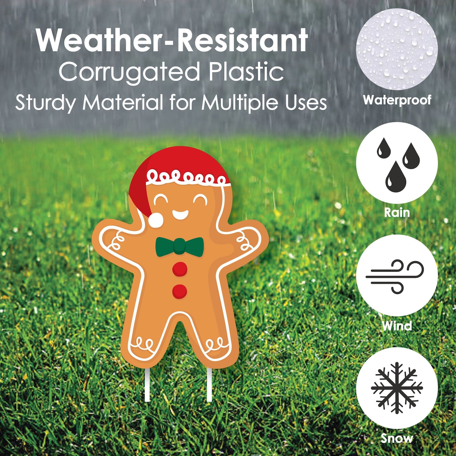 Gingerbread Christmas - Yard Sign and Outdoor Lawn Decorations ...
