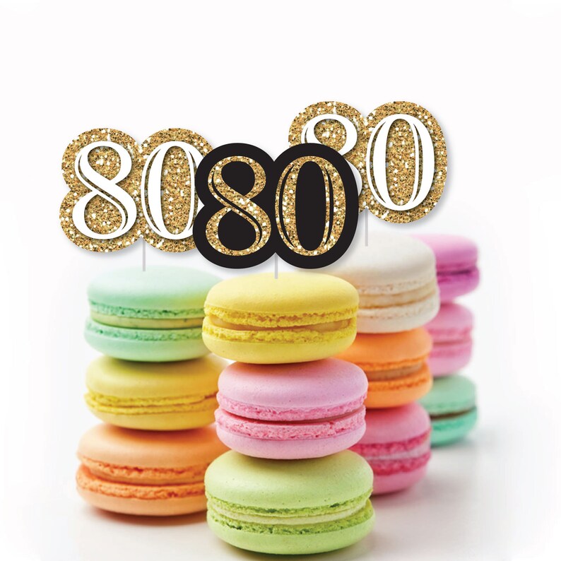 Small 80th Birthday DIY Shaped Paper Cut Outs Adult 80th - Etsy