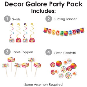 Holi Hai - Festival of Colors Party Supplies Decoration Kit - Decor ...