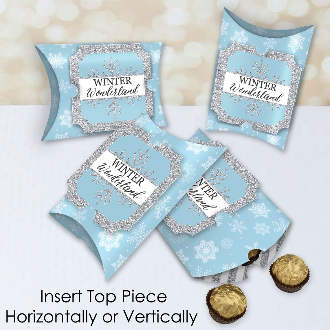 Winter Wonderland Favor Gift Boxes Snowflake Holiday Party - Etsy