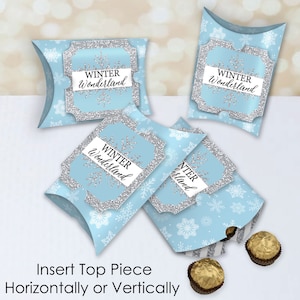 Winter Wonderland - Favor Gift Boxes - Snowflake Holiday Party and ...