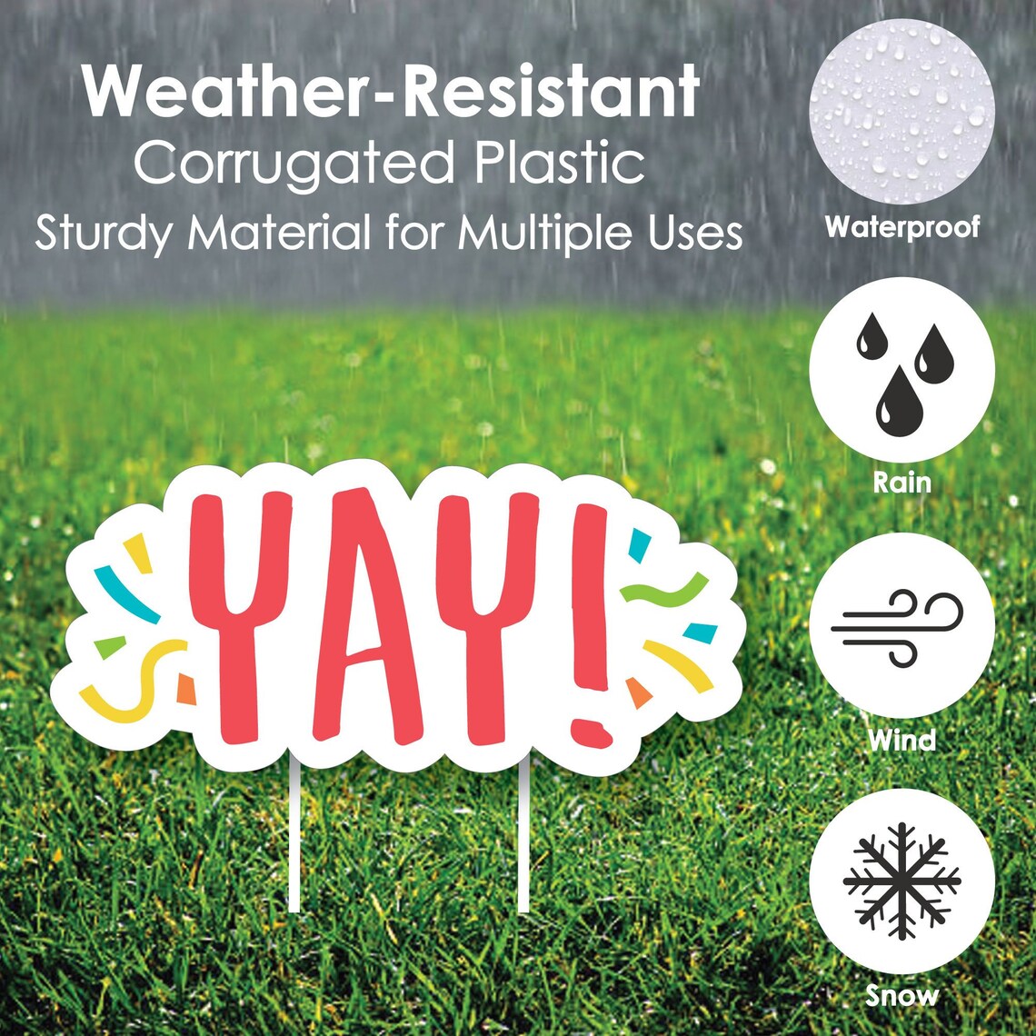 Congrats Yard Sign and Outdoor Shaped Lawn Decorations - Etsy