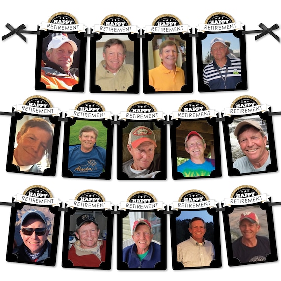 Happy Retirement - DIY Retirement Party Decor - Picture Display - Photo ...