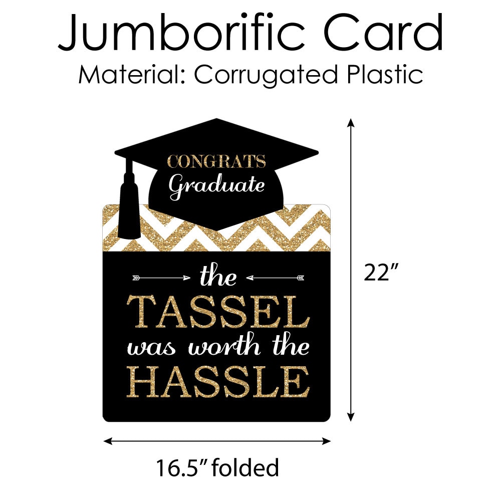 Tassel Worth the Hassle - Gold - Graduation Congratulations Big ...