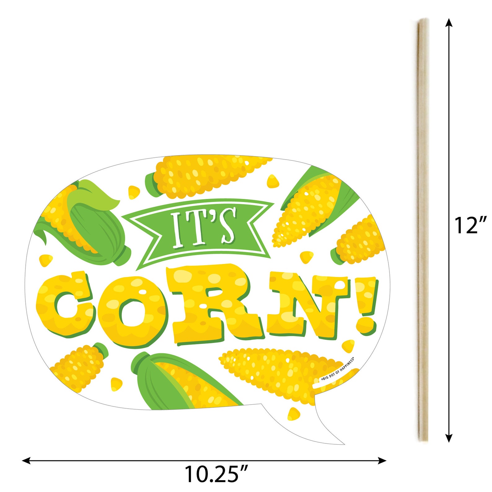 Funny It's Corn - Fall Harvest Party Photo Booth Props Kit - 10 Piece ...