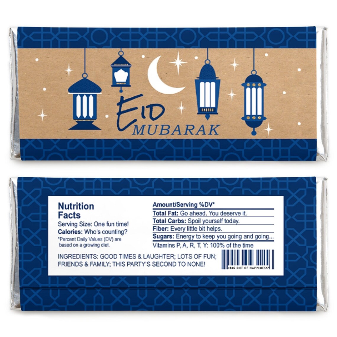 Ramadan Candy Bar Wrapper Eid Mubarak Favors Set of 24 - Etsy