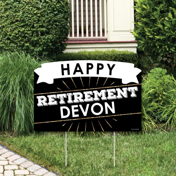 Retirement Yard Sign - Etsy