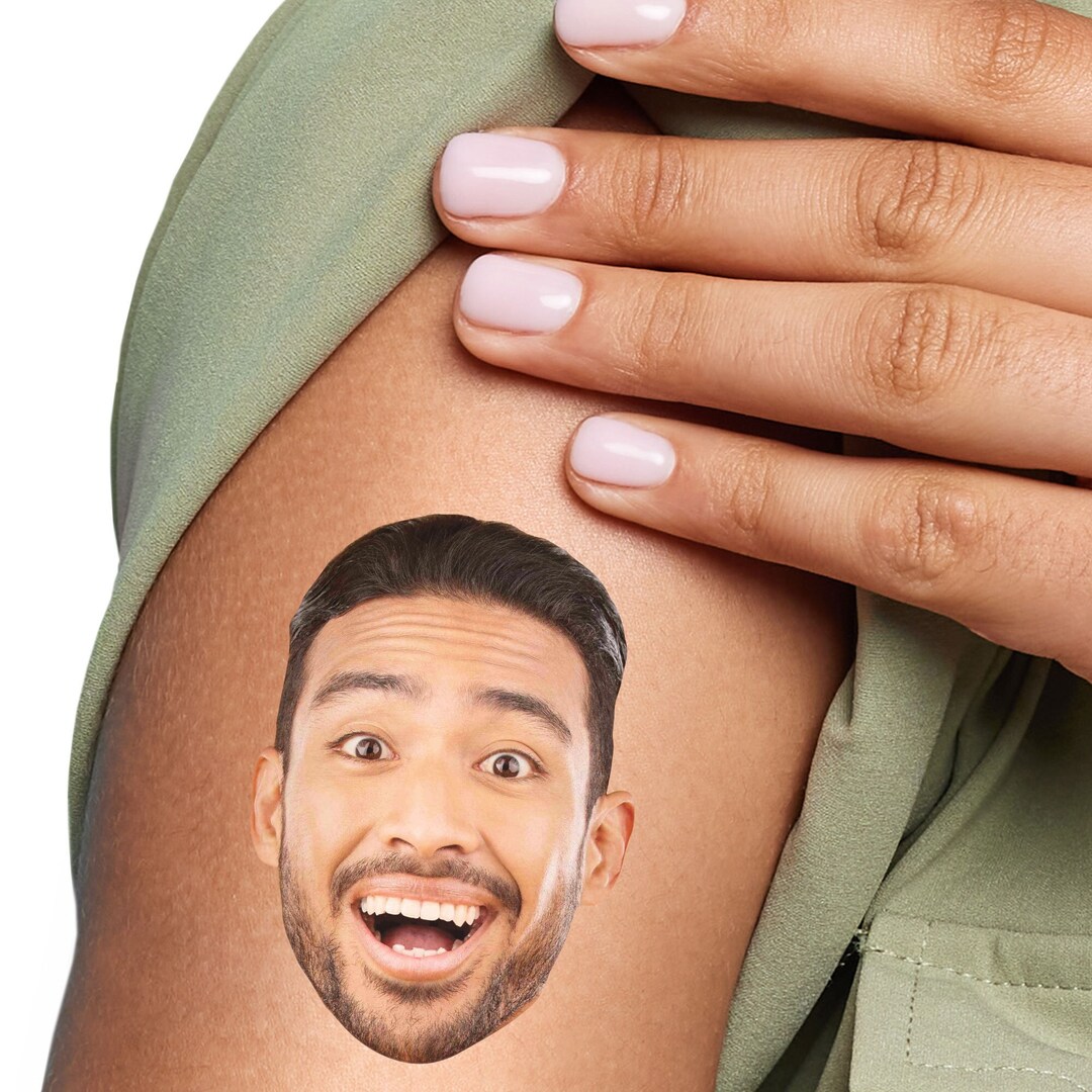 Custom Photo Fun Face - Party Favors - Fun Face Temporary Tattoos - Set ...