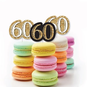 Small 60th Birthday DIY Shaped Paper Cut Outs - Adult 60th Birthday ...