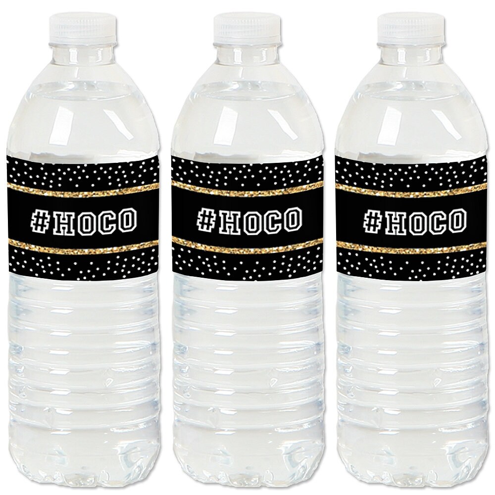 HOCO Dance Water Bottle Sticker Labels Homecoming - Etsy