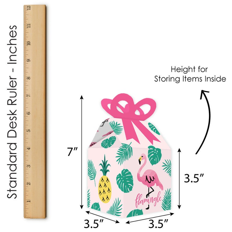 Pink Flamingo - Party Like a Pineapple - Square Favor Gift Boxes ...