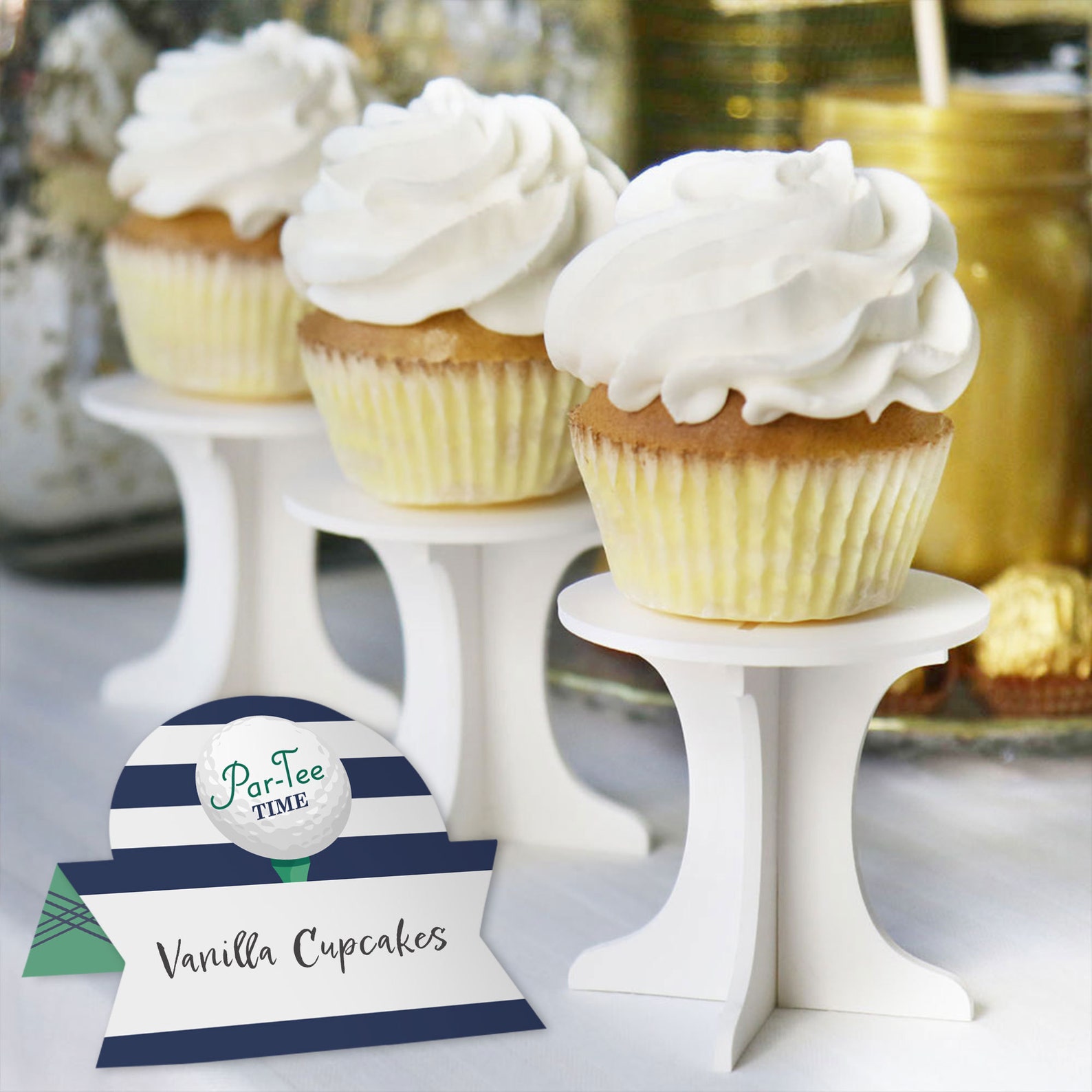 Par-tee Time - Golf - Birthday or Retirement Party Tent Buffet Card ...