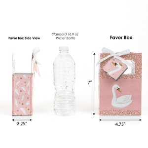 Swan Soiree - White Swan Baby Shower or Birthday Party Favor Boxes ...