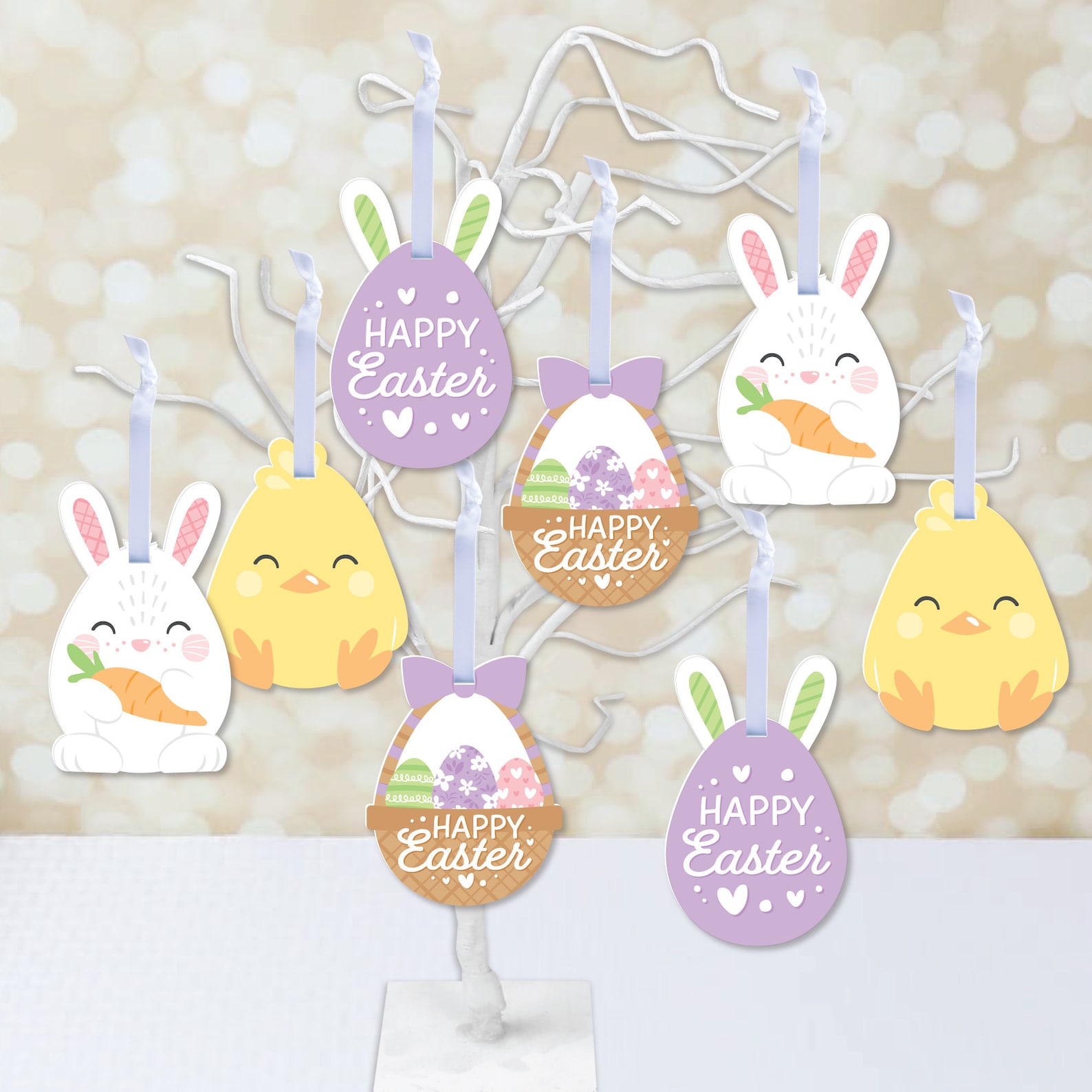 Spring Easter Bunny Happy Easter Decorations Tree - Etsy