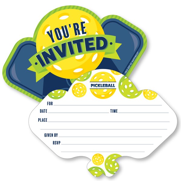 Pickleball Themed Invitations - Etsy