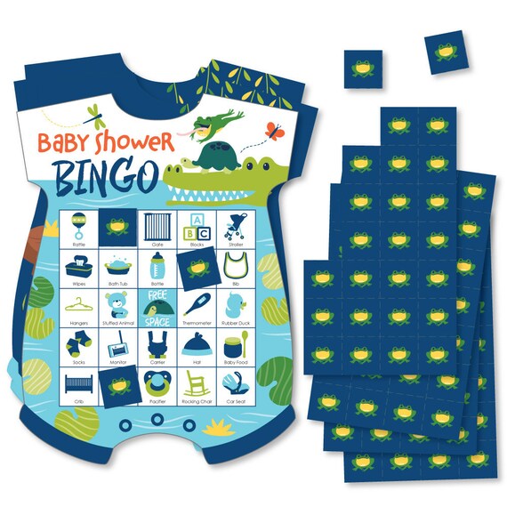 Pond Pals - Picture Bingo Cards and Markers - Frog, Alligator, Turtle ...