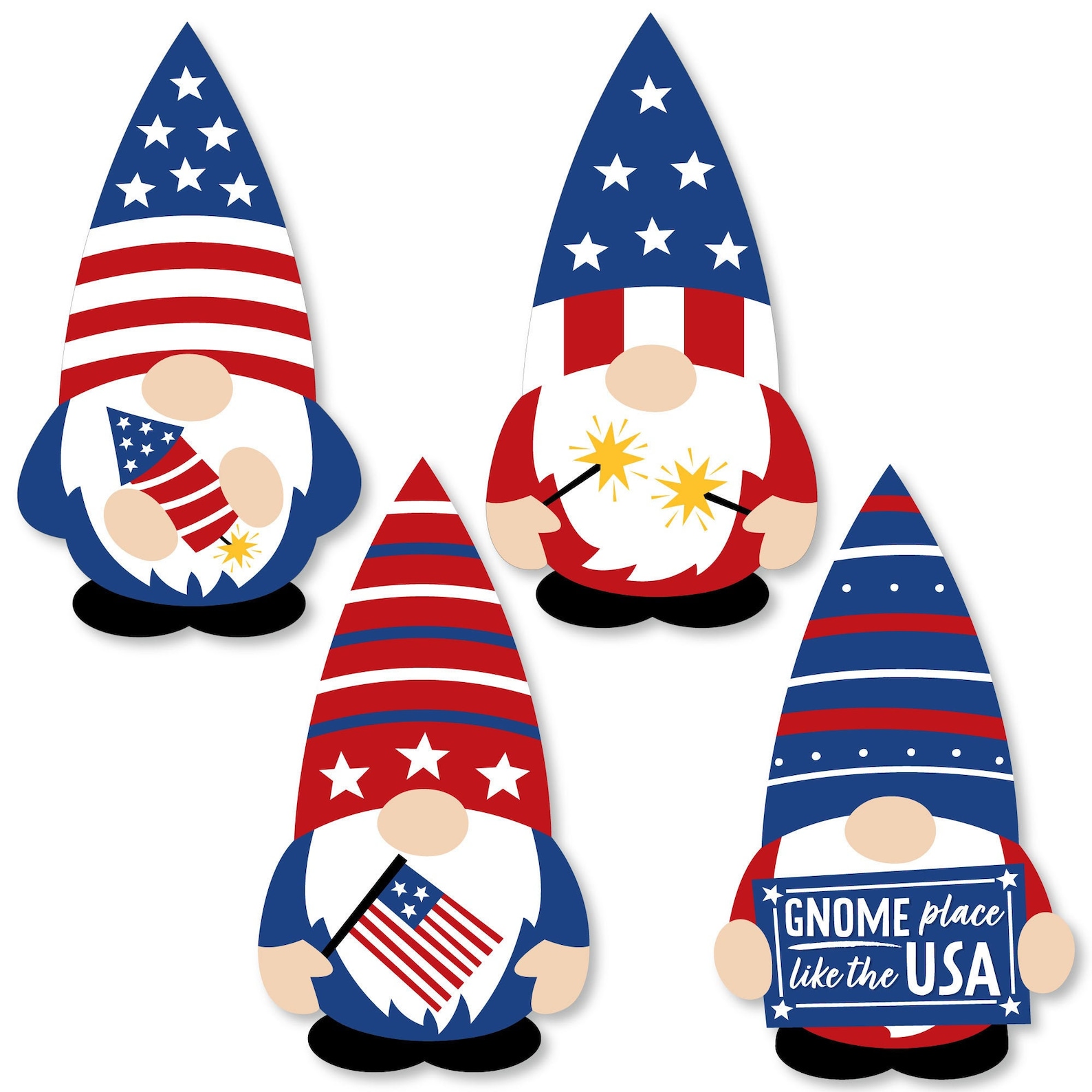 Patriotic Gnomes - DIY Shaped Memorial Day, 4th of July and Labor Day ...