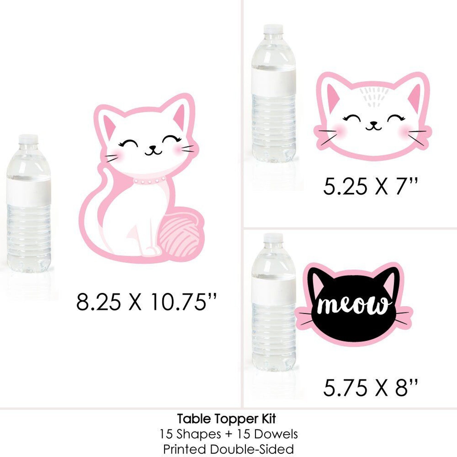 Purr-fect Kitty Cat Centerpiece Sticks Kitten Meow Baby | Etsy