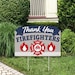 Thank Youfirefighters First Responders Appreciation Yard Sign Lawn ...