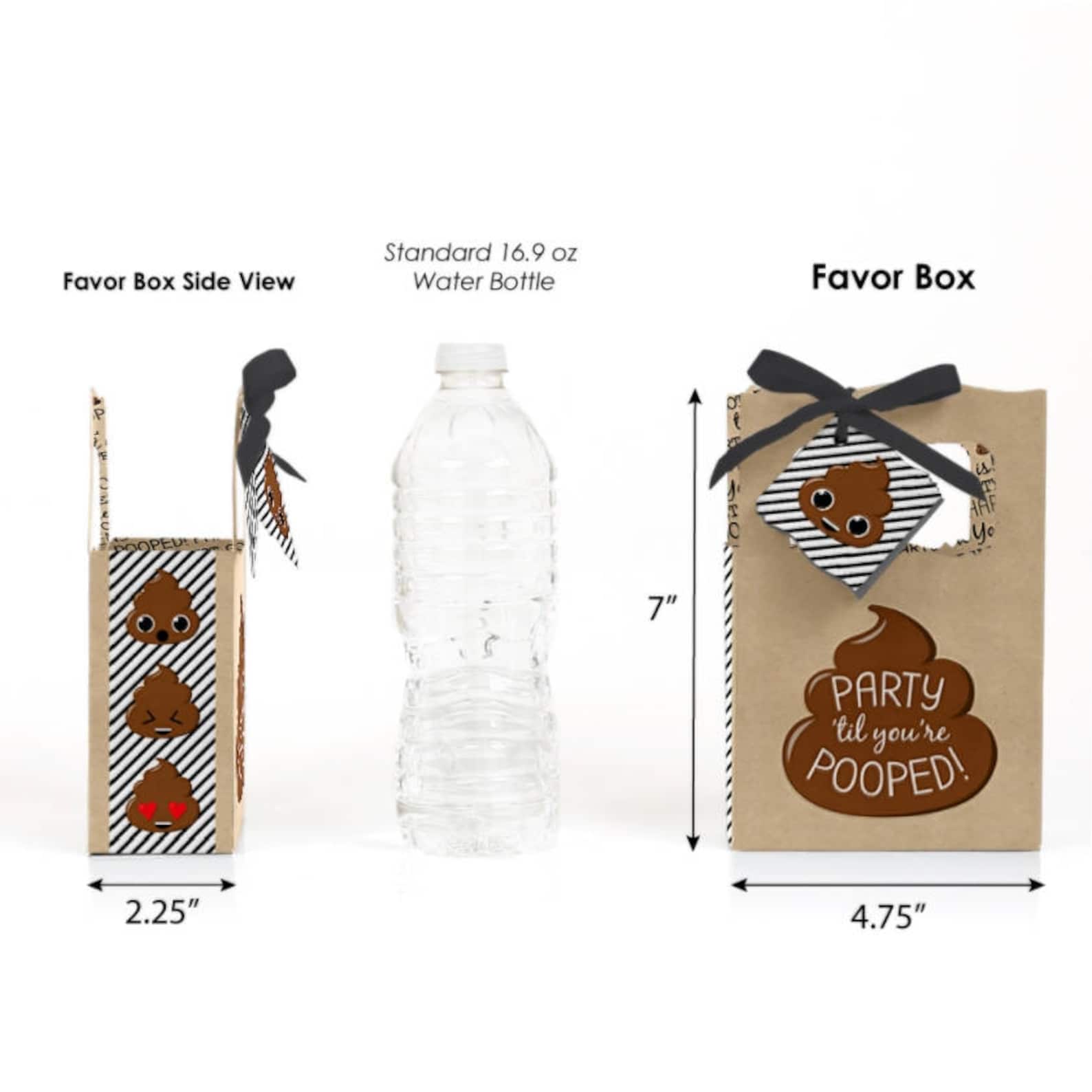 Party 'til You're Pooped - Poop Emoji Party Favor Boxes - Set of 12 - Etsy