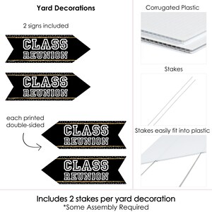 Reunited - School Class Reunion Party Sign Arrow - Double Sided ...