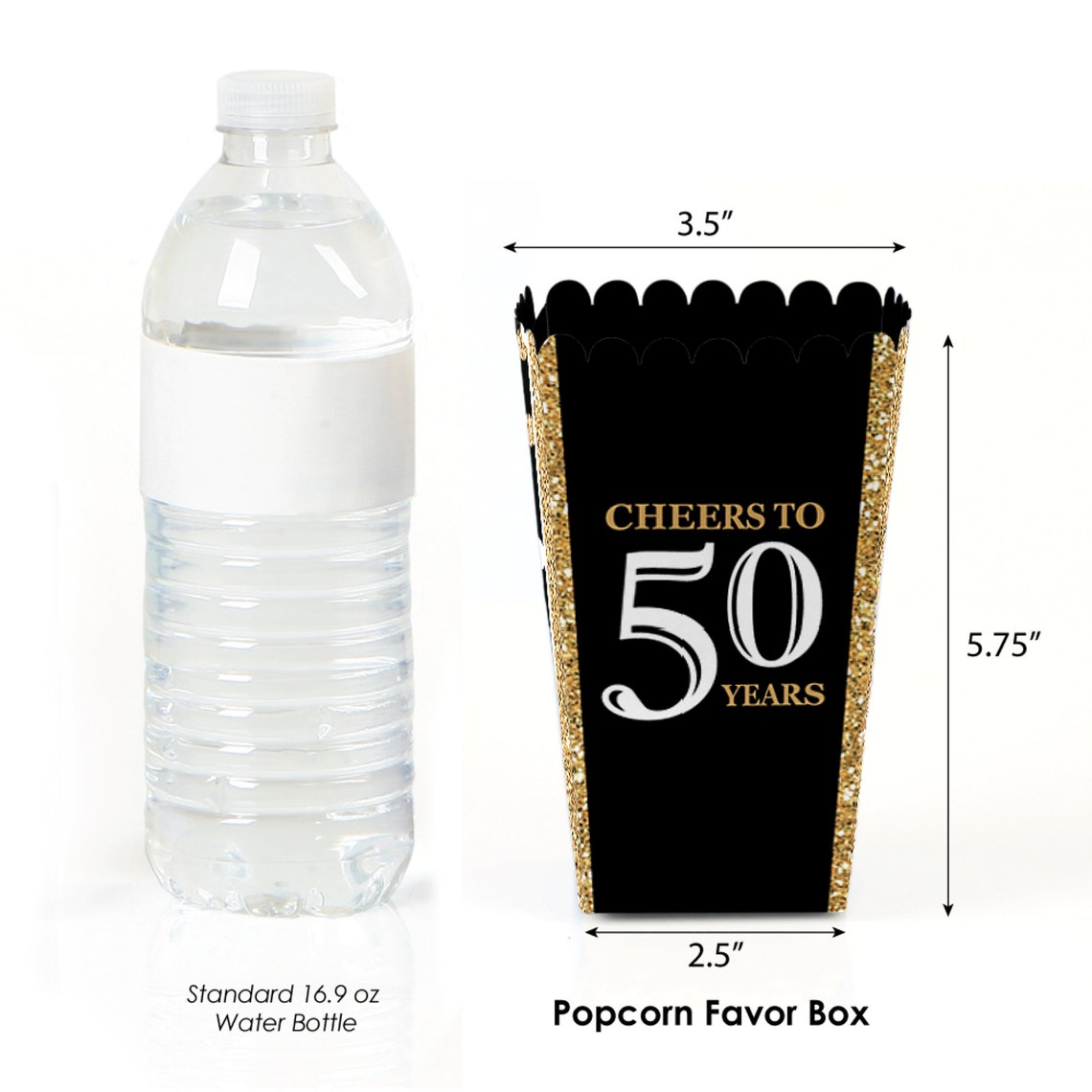 Adult 50th Birthday Gold Birthday Party Favor Popcorn - Etsy