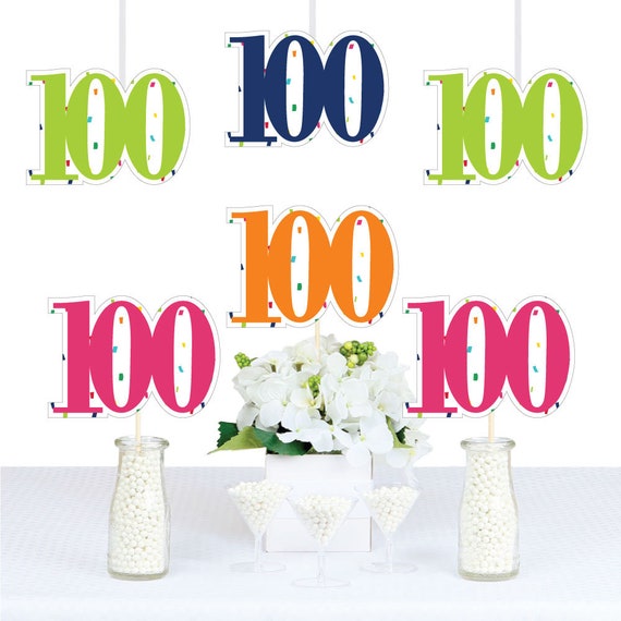 100th Birthday - Cheerful Happy Birthday - One Hundred Shaped ...