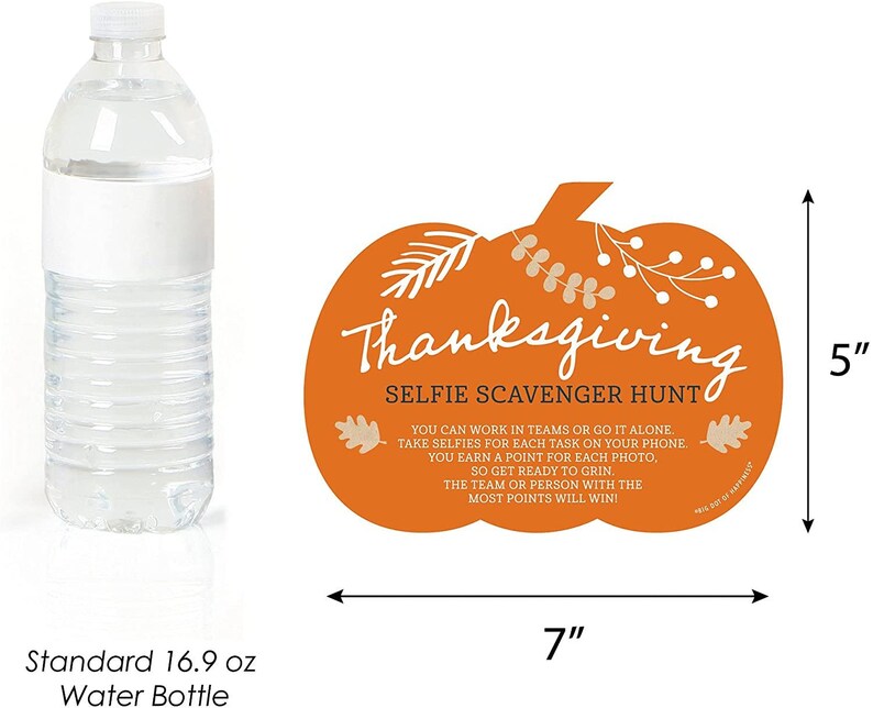 Happy Thanksgiving - Selfie Scavenger Hunt - Fall Harvest Party Game ...