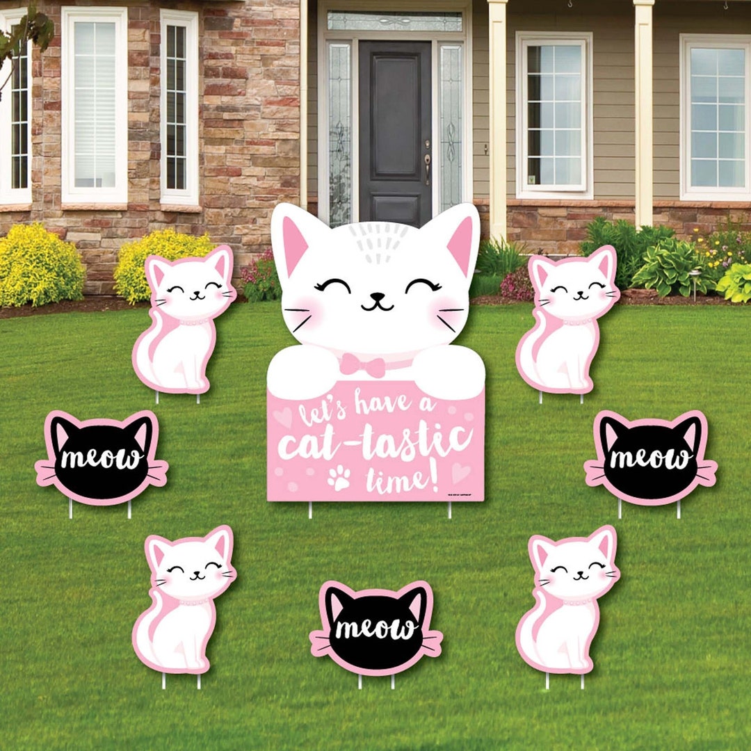 Purr-fect Kitty Cat - Yard Sign and Outdoor Lawn Decorations - Kitten ...