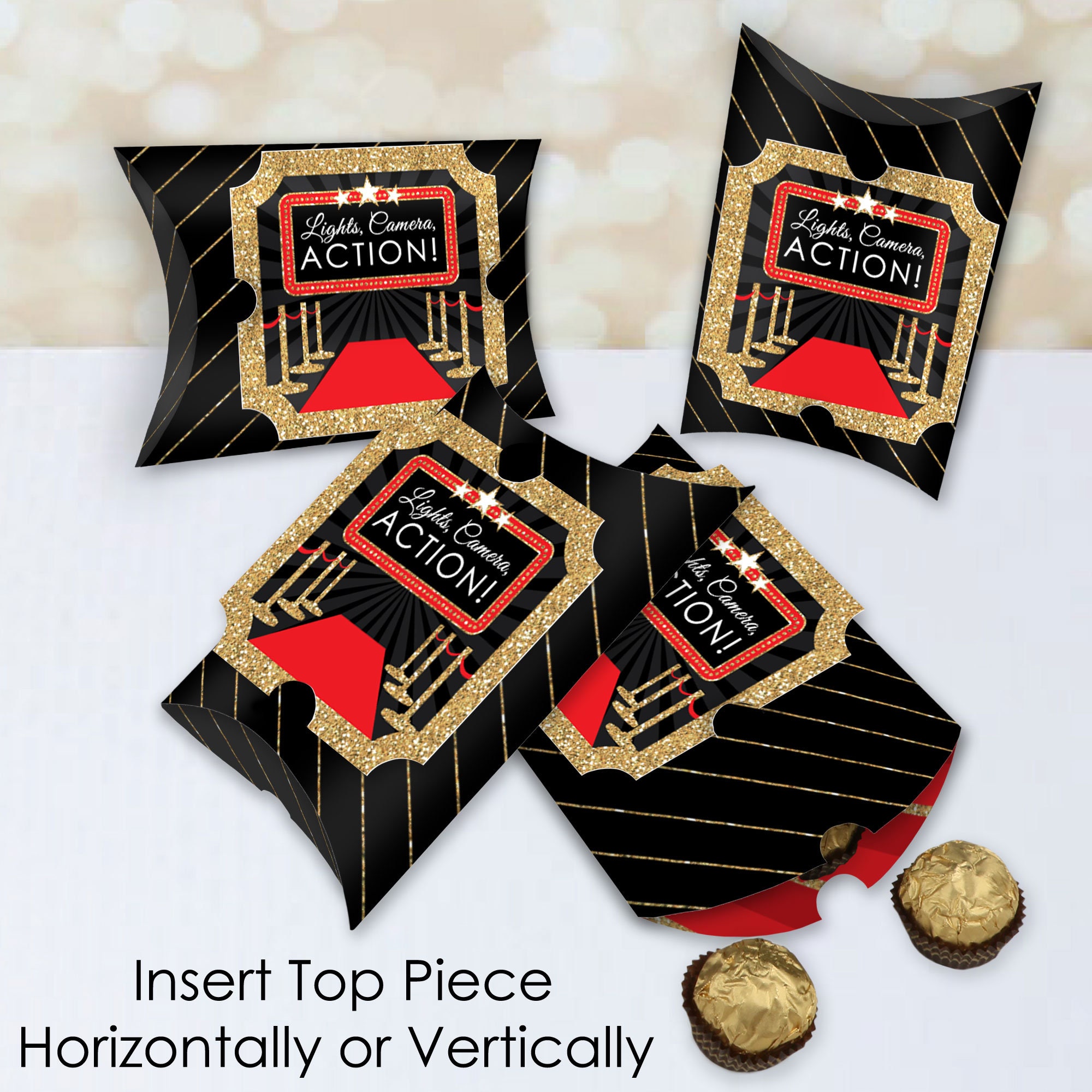 Red Carpet Hollywood Favor Gift Boxes Movie Night Party - Etsy