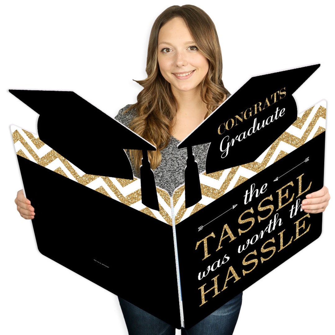 Tassel Worth the Hassle - Gold - Graduation Congratulations Big ...