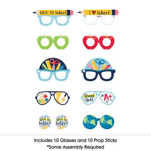 Back to School Glasses - Paper Card Stock First Day of School Classroom ...
