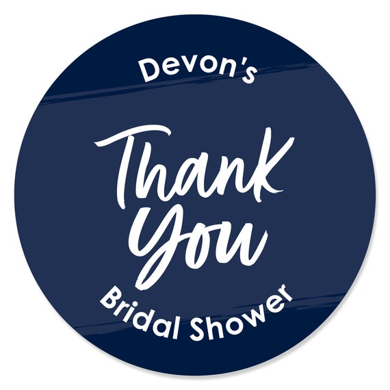 Personalized Navy Blue Elegantly Simple - Custom Guest Party Favor ...