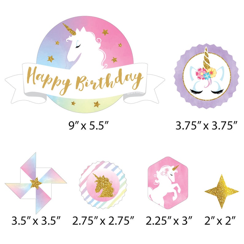 Rainbow Unicorn Magical Unicorn Birthday Party Cake | Etsy