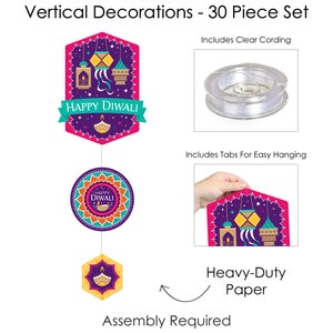 Happy Diwali - Festival of Lights Party DIY Dangler Backdrop - Hanging ...