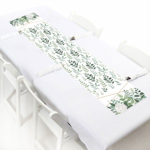 Boho Botanical - Petite Greenery Party Paper Table Runner - 12 X 60 ...