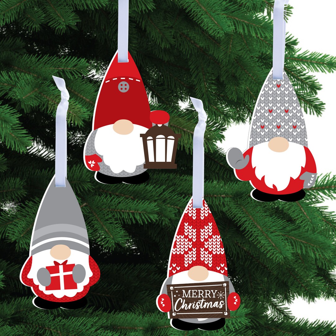 Christmas Gnomes - Holiday Party Decorations - Christmas Tree Ornaments ...