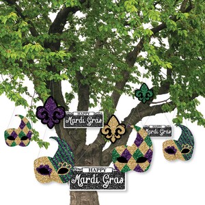 Hanging Mardi Gras Outdoor Masquerade Party Porch & Tree - Etsy