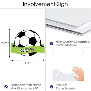 Soccer School Spirit Personalized Senior Night or Graduation Party Wall ...