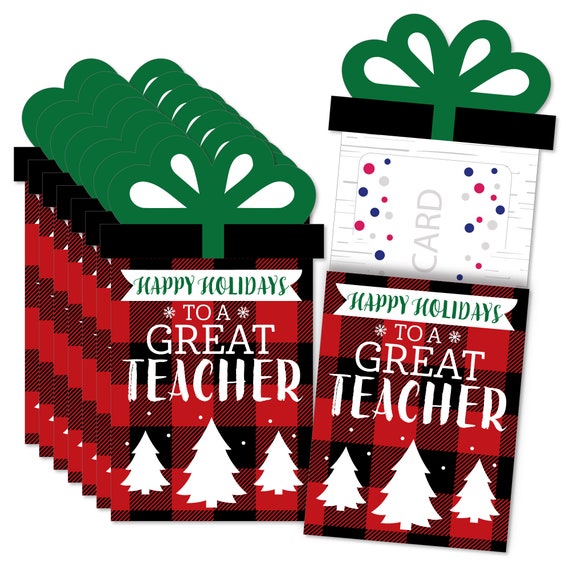 Plaid Teacher Appreciation - Holiday and Christmas Gifts Money and Gift ...