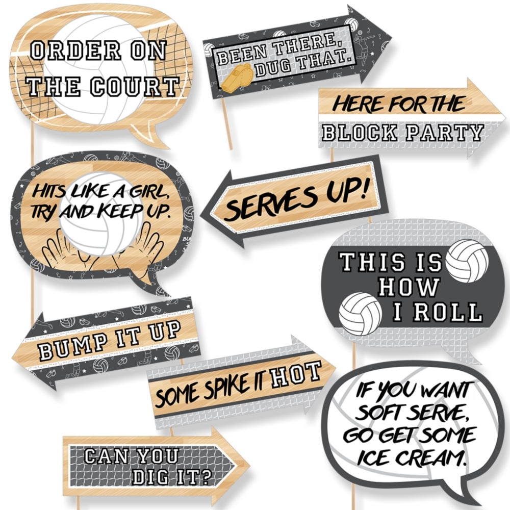 Volleyball Photo Booth Props Birthday Photo Booth Prop Kit - Etsy México