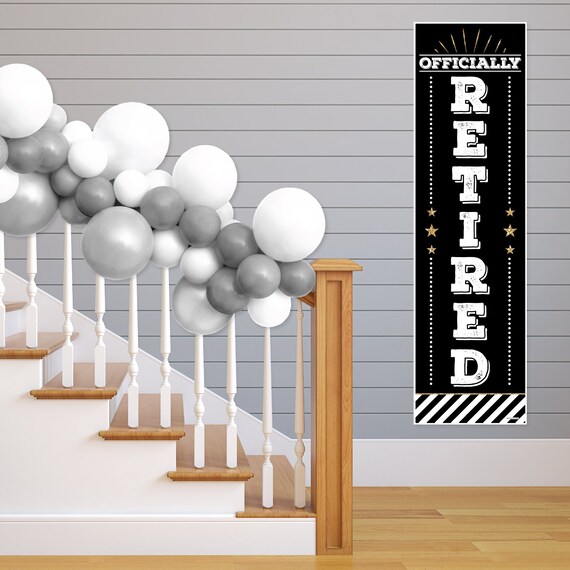 Happy Retirement - Retirement Party Front Door Decoration - Vertical ...