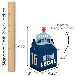 Boy 16th Birthday - Treat Box Party Favors - Sweet Sixteen Birthday ...