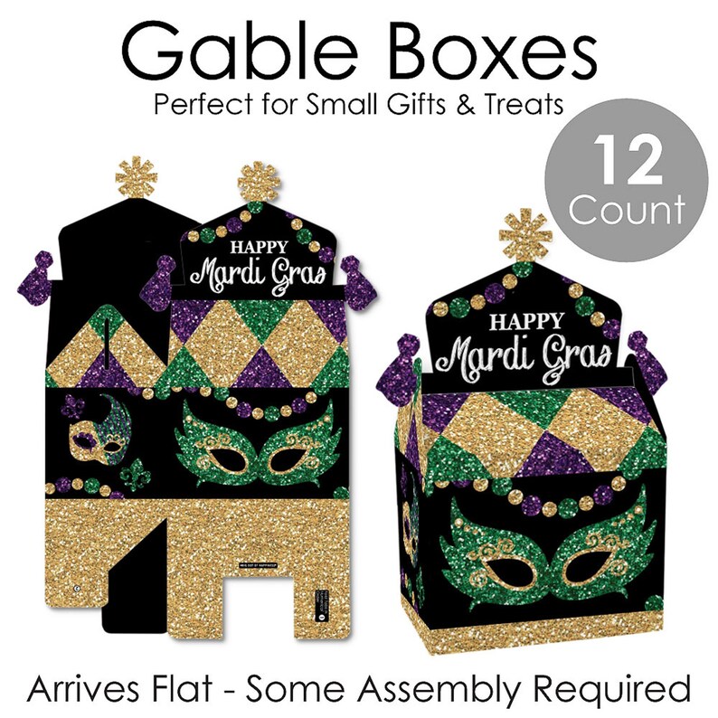 Mardi Gras Treat Box Party Favors Masquerade Party Goodie - Etsy