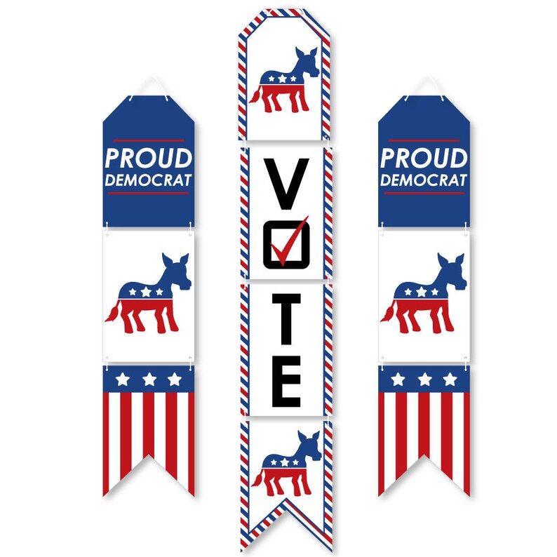 Democrat Election Hanging Vertical Paper Door Banners - Etsy.de