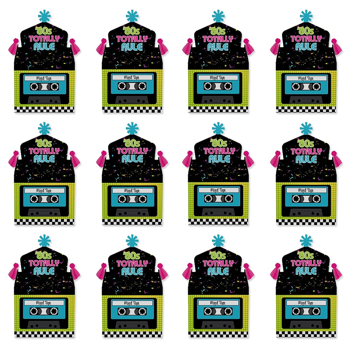 80s Retro Treat Box Party Favors Totally 1980s Party - Etsy